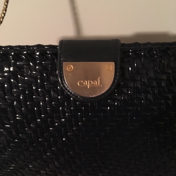 Vintage | Bags | Vintage Capaf Navy Straw Bag | Poshmark